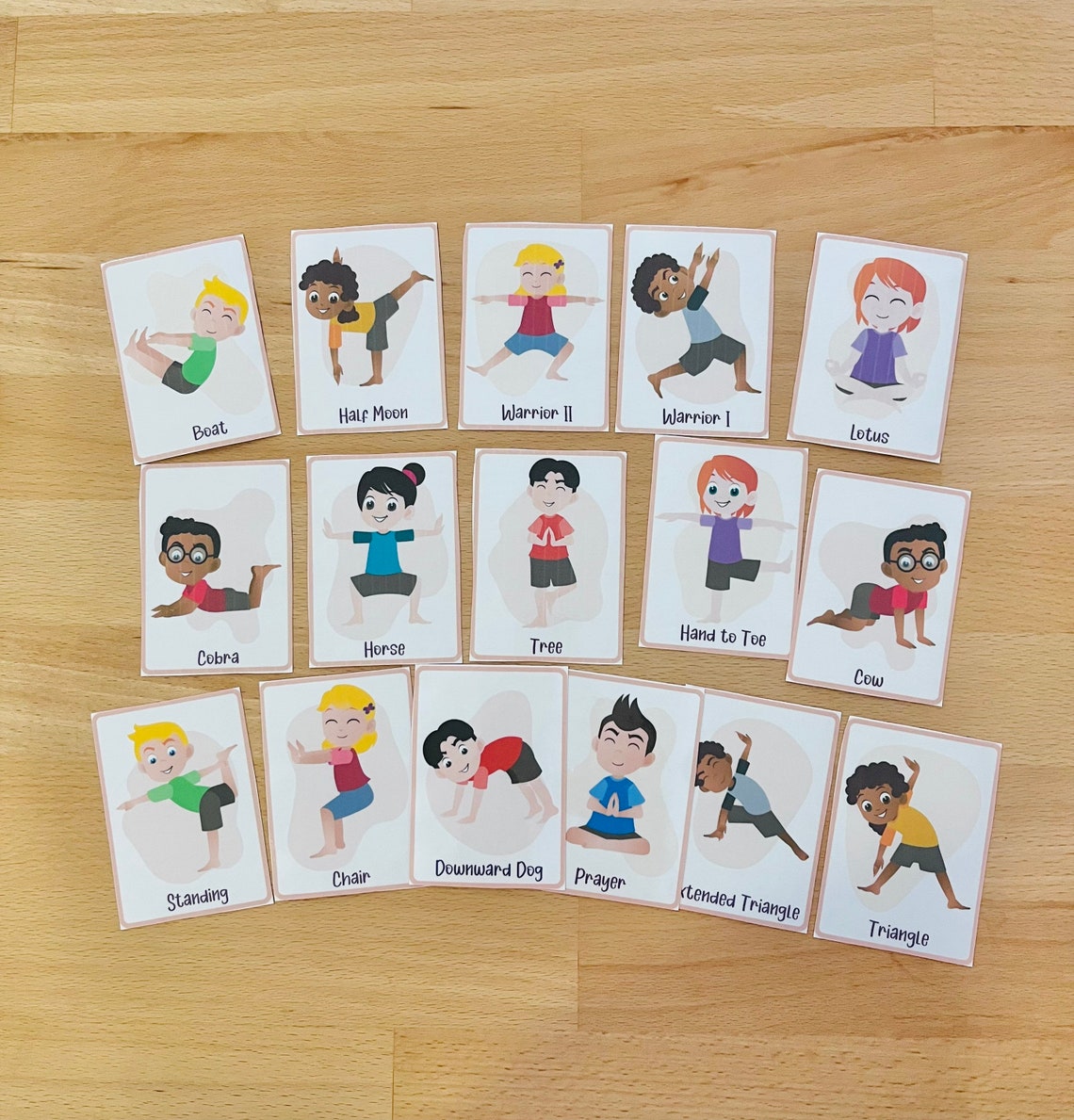 Kids Yoga Cards Childrens Yoga Pose Brain Breaks Flash - Etsy