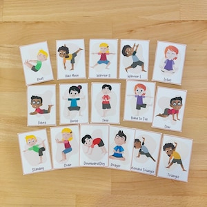 Kids Yoga Cards, Children’s Yoga Pose, Brain Breaks Flash Cards ...
