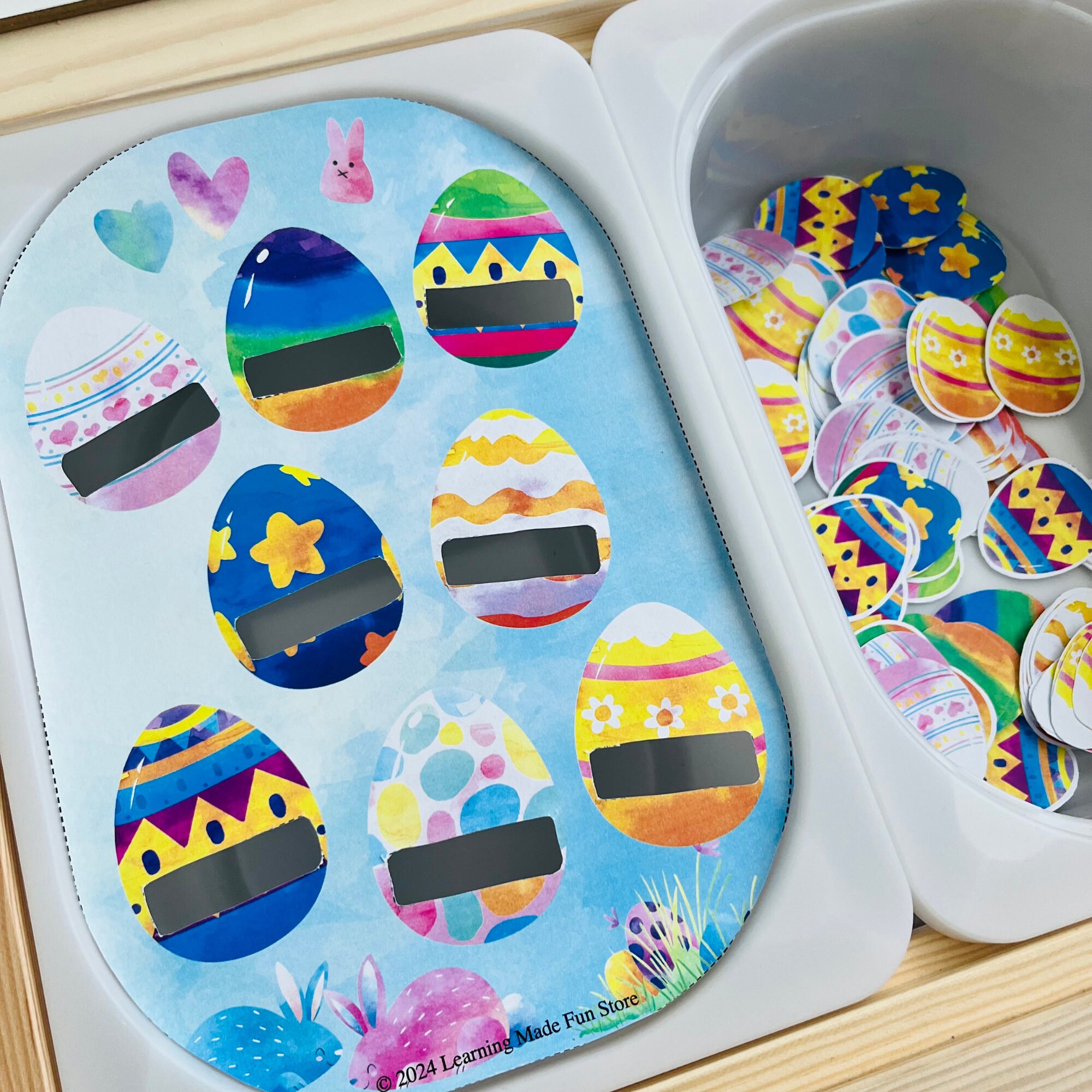 Easter Egg Pattern Sorting Flisat Insert, Toddler Preschool (printable ...