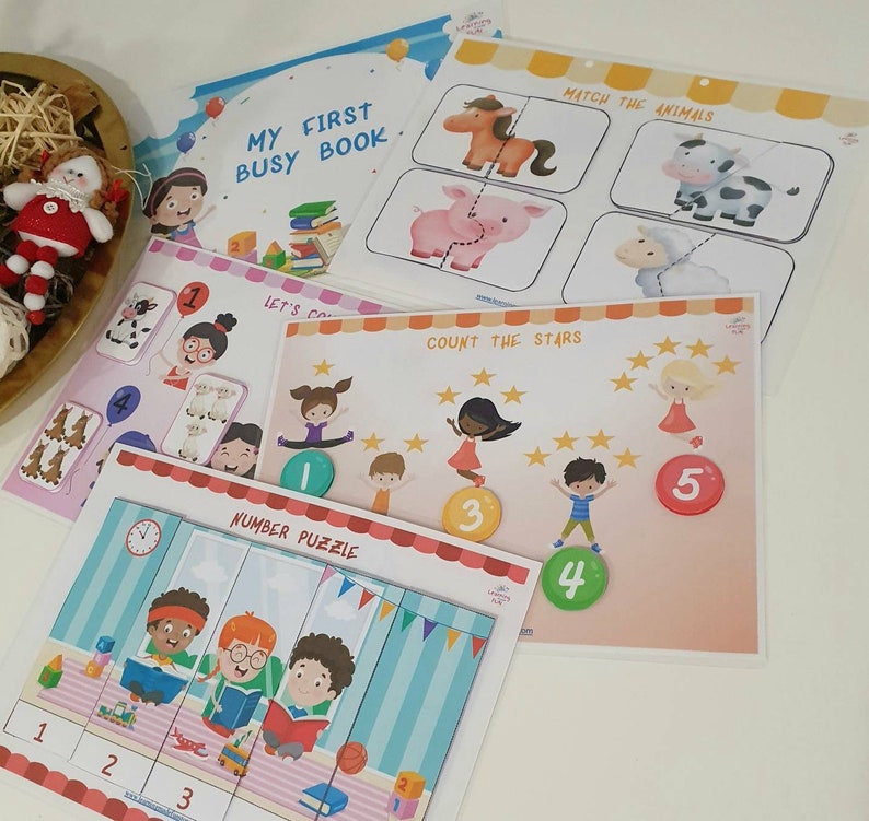 Busy Book Toddler Busy Book Printable for Kid Learning - Etsy