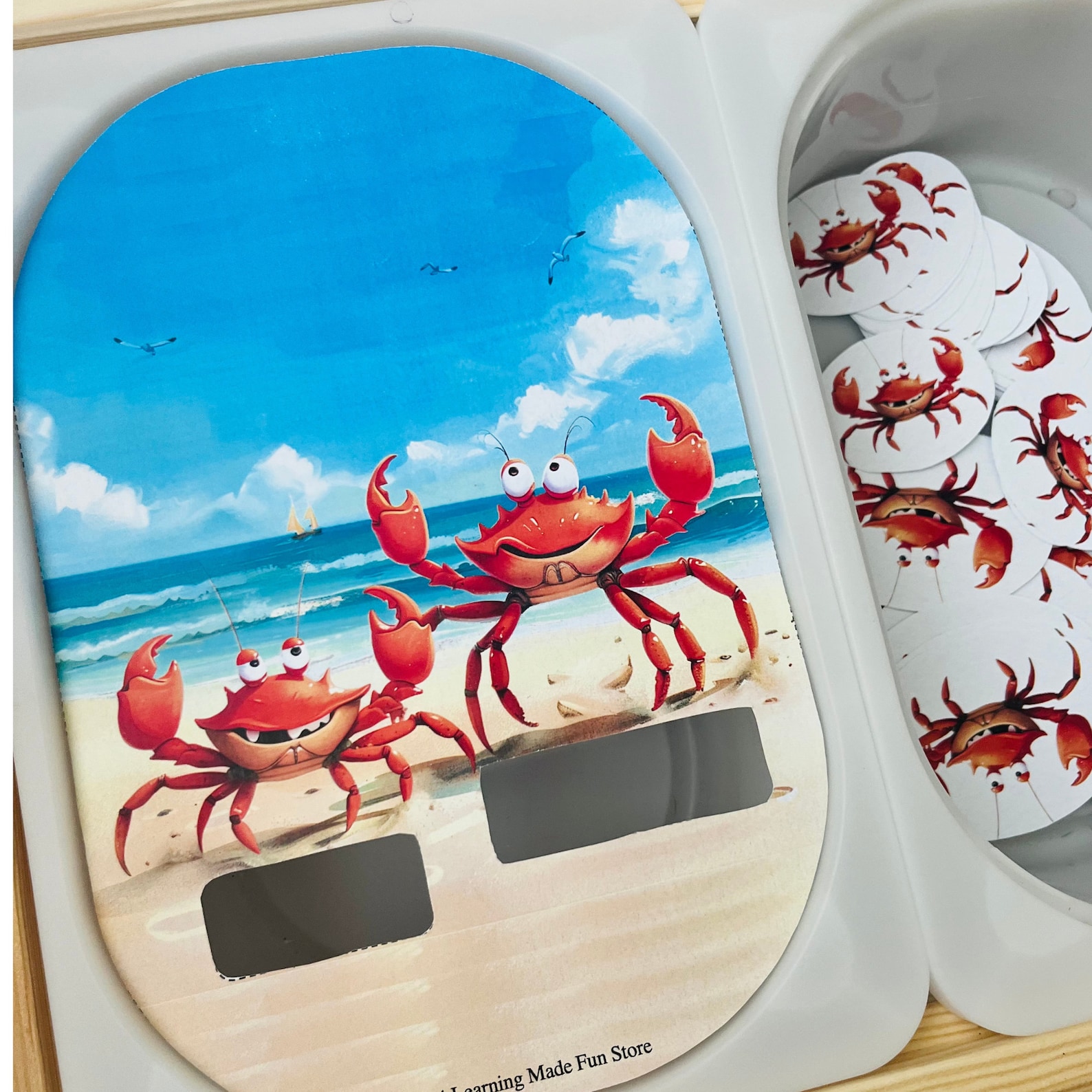 Crabs Sort Size, Printable Flisat Insert, Trofast Insert, Preschool ...
