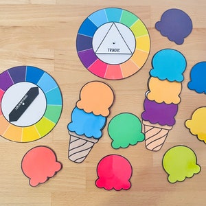 Build an Ice Cream Game, Color Wheel for Kids, Color Theory Preschool ...