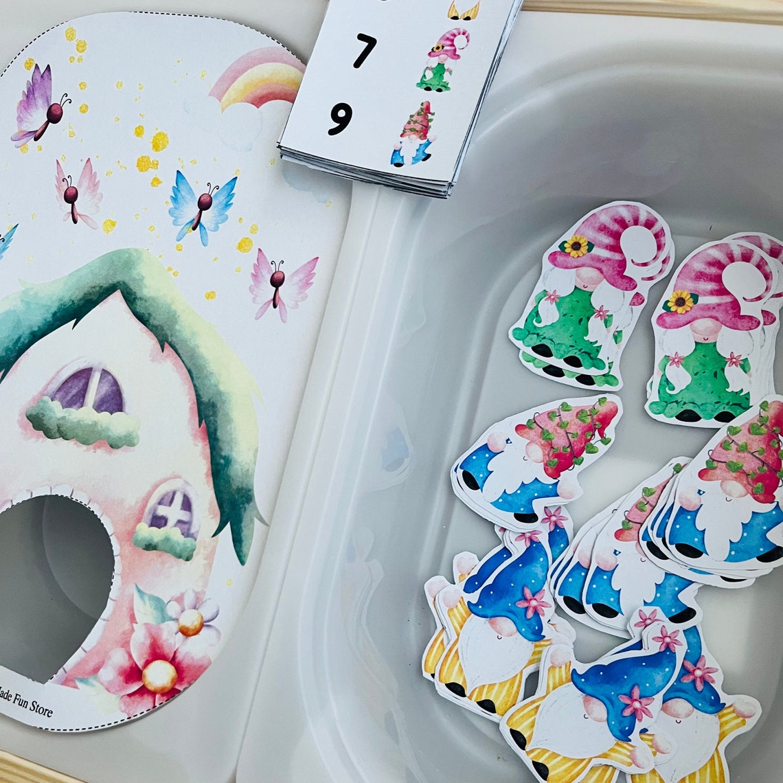 Spring Gnomes Counting, Printable Flisat Insert, Trofast Insert ...