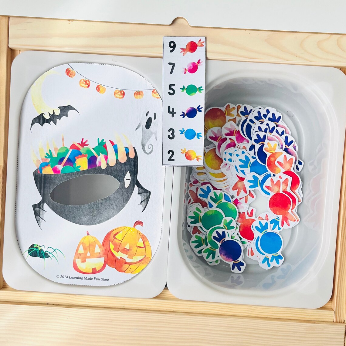 Halloween Candy Count Flisat Insert, Preschool Printable (digital ...