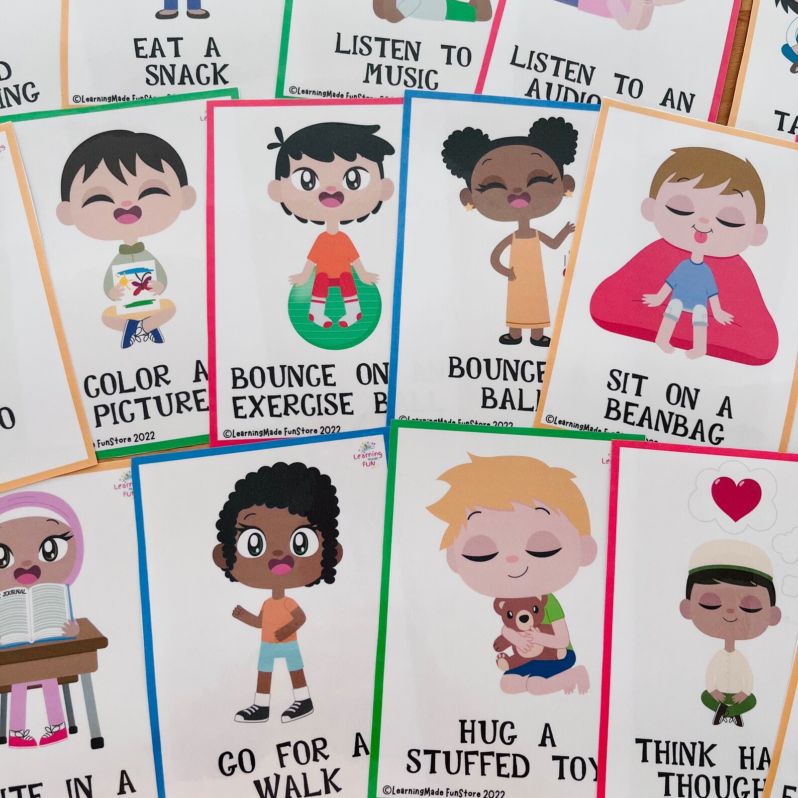 Calm Down Strategies Flashcards, Coping Skills, Techniques, Calm Down ...