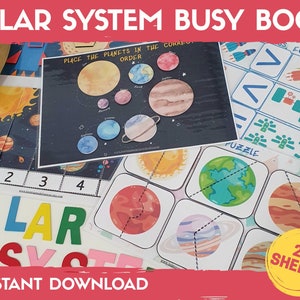Solar System Busy Book Busy Book Printable Solar System | Etsy