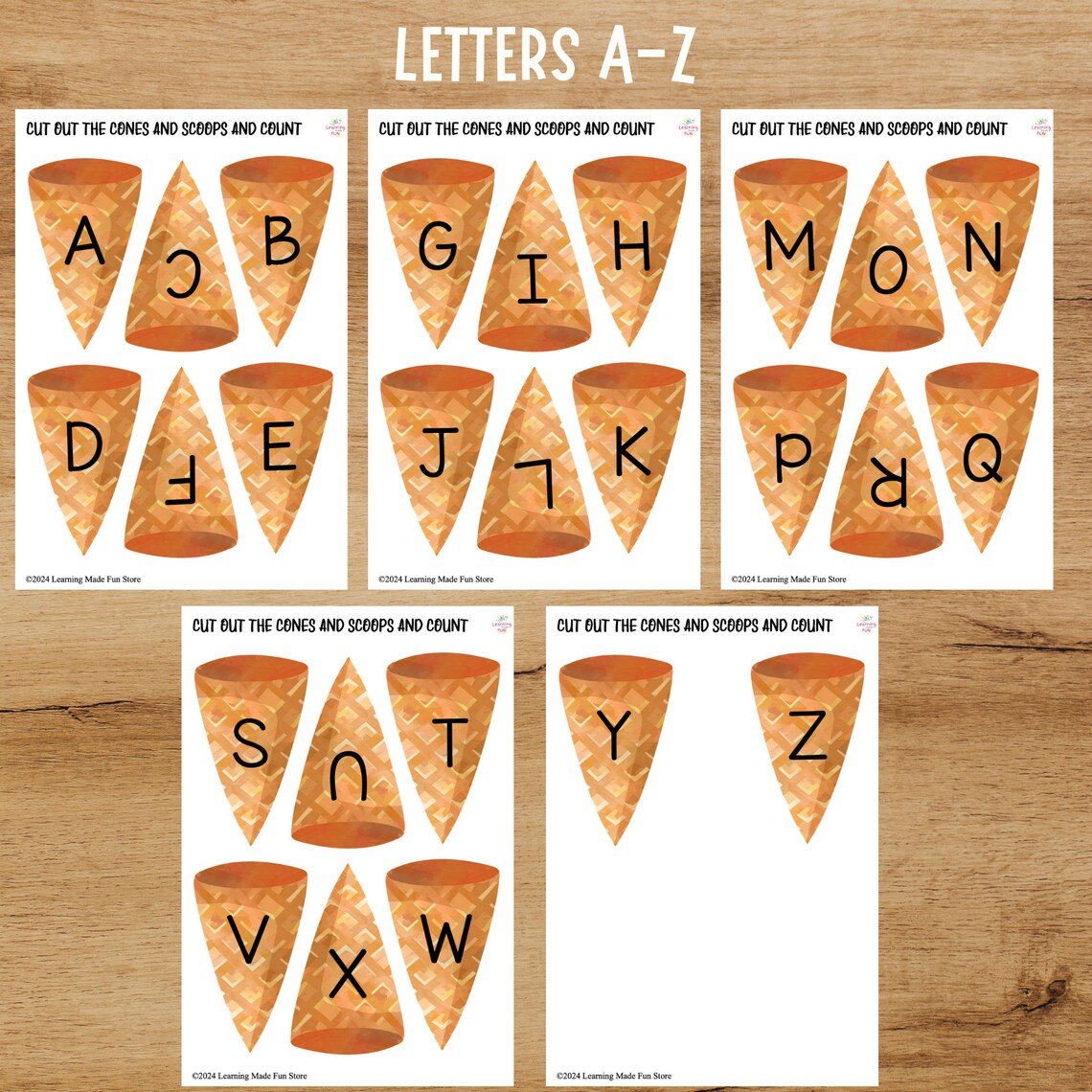 Ice Cream Alphabet Matching Game: Summer Learning Activity (PDF) - Etsy