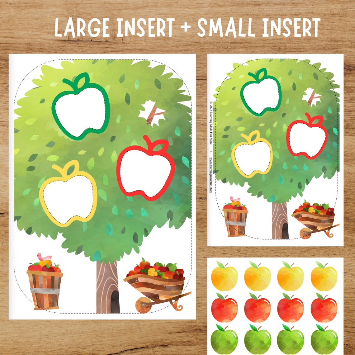 Counting Apples Flisat Insert, Trofast Insert, Flisat Printable ...