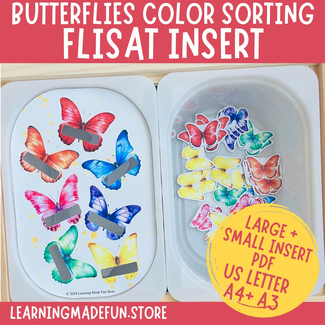 Butterflies Sort by Color, Flisat Insert, Trofast Insert, Flisat ...