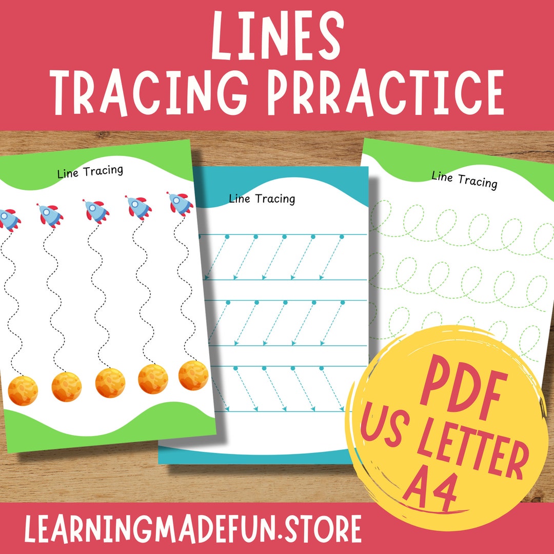Pre Handwriting Line Tracing Worksheets, Preschool Printable ...