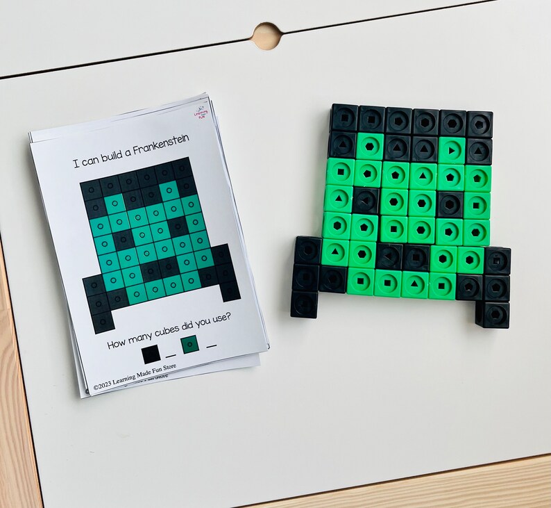 Halloween Snap Cubes Task Cards: Math Game Printable (PDF) - Etsy