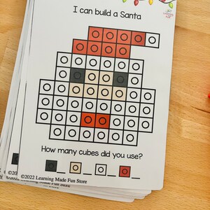 Christmas Snap Cubes Mats: Preschool Math Game (digital Download) - Etsy