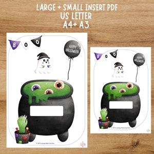 Halloween Eyes Potion Counting, Printable Flisat Insert, Trofast Insert ...