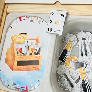 Construction Tools Counting, Printable Flisat Insert, Trofast Insert ...