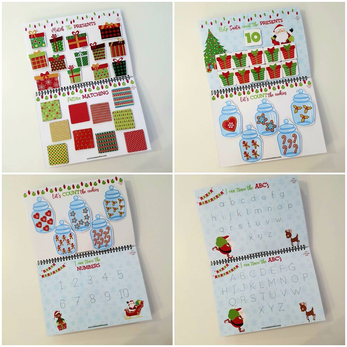 Christmas Busy Book Learning Binder Preschool Learning | Etsy