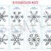 Snowflakes Play Dough Mats, Printable Play Doh Toddler Activities ...