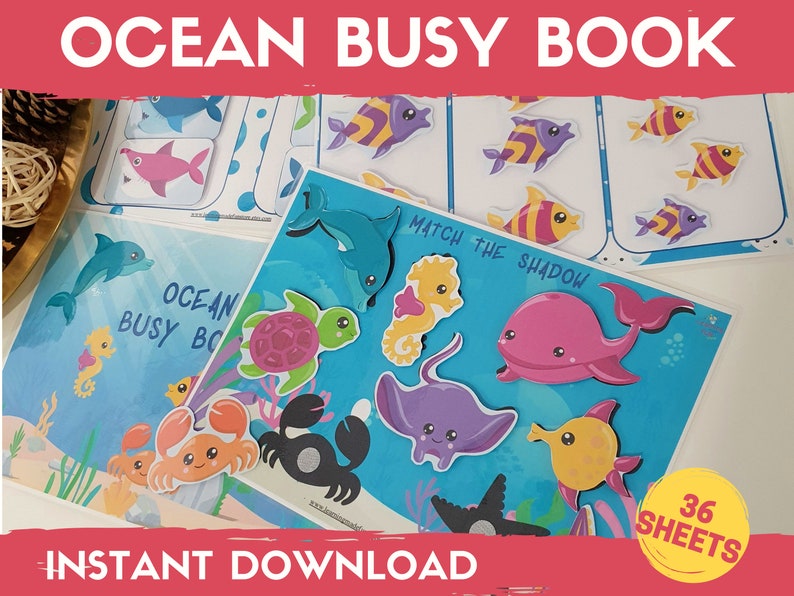 Ocean Life Busy Book Busy Book Toddler Preschool Busy Book - Etsy
