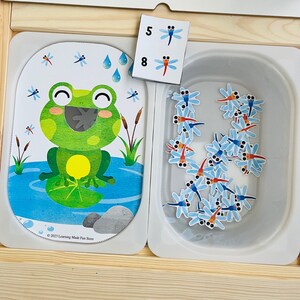 Feed the Frog Counting, Printable Flisat Insert, Trofast Insert ...