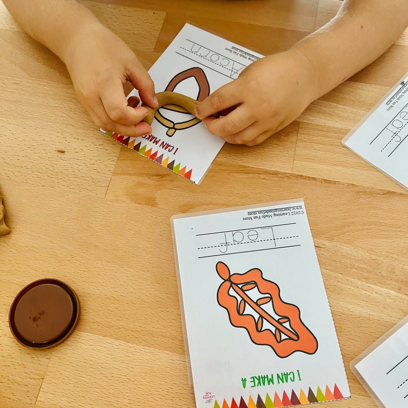 Fall Play Dough Mats Preschool Printables Play Doh Mats - Etsy