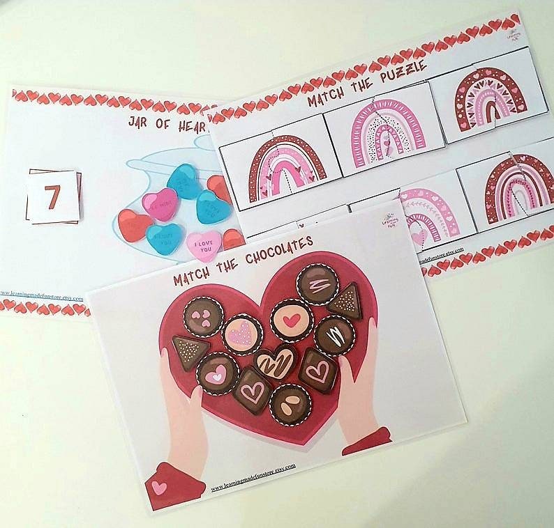 Valentines Day Busy Book Busy Book Printable Learning | Etsy