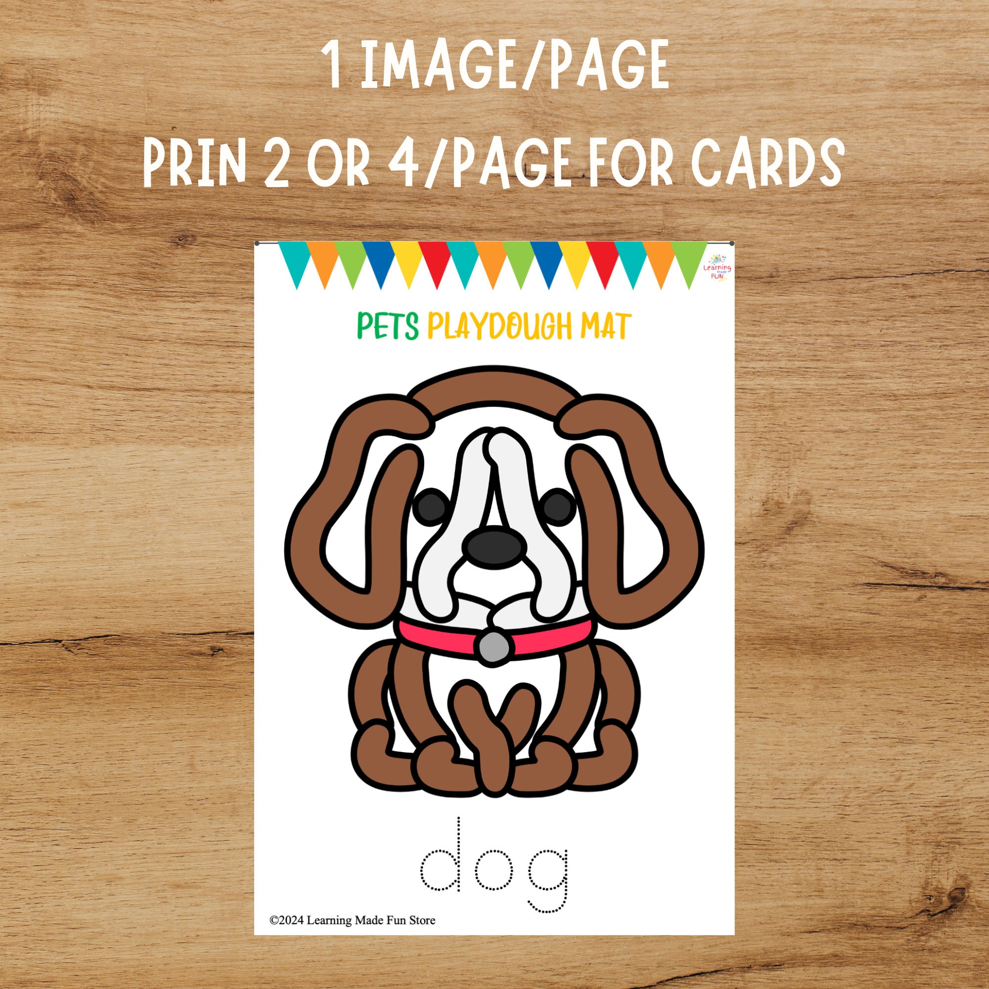 Pet Play Dough Mats: Preschool Learning Activity (digital Download) - Etsy