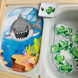 Feed Shark Counting to 20, Printable Flisat Insert, Trofast Insert ...
