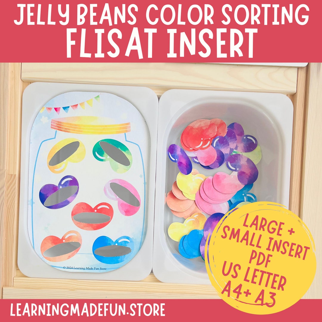 Jelly Beans Sort by Color, Flisat Insert, Trofast Insert, Flisat ...