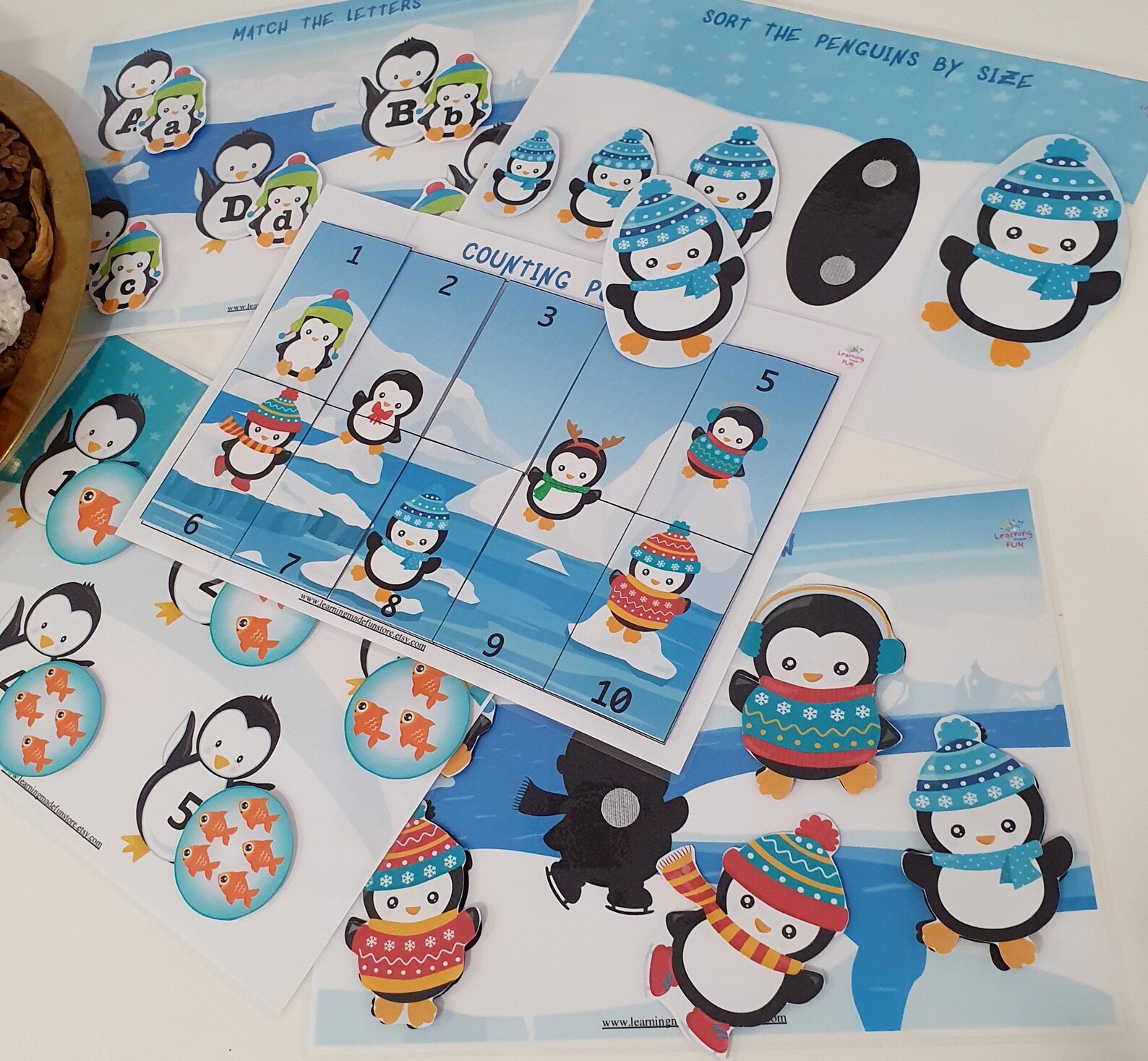 Penguins Busy Book Toddler Busy Binder Learning Binder - Etsy