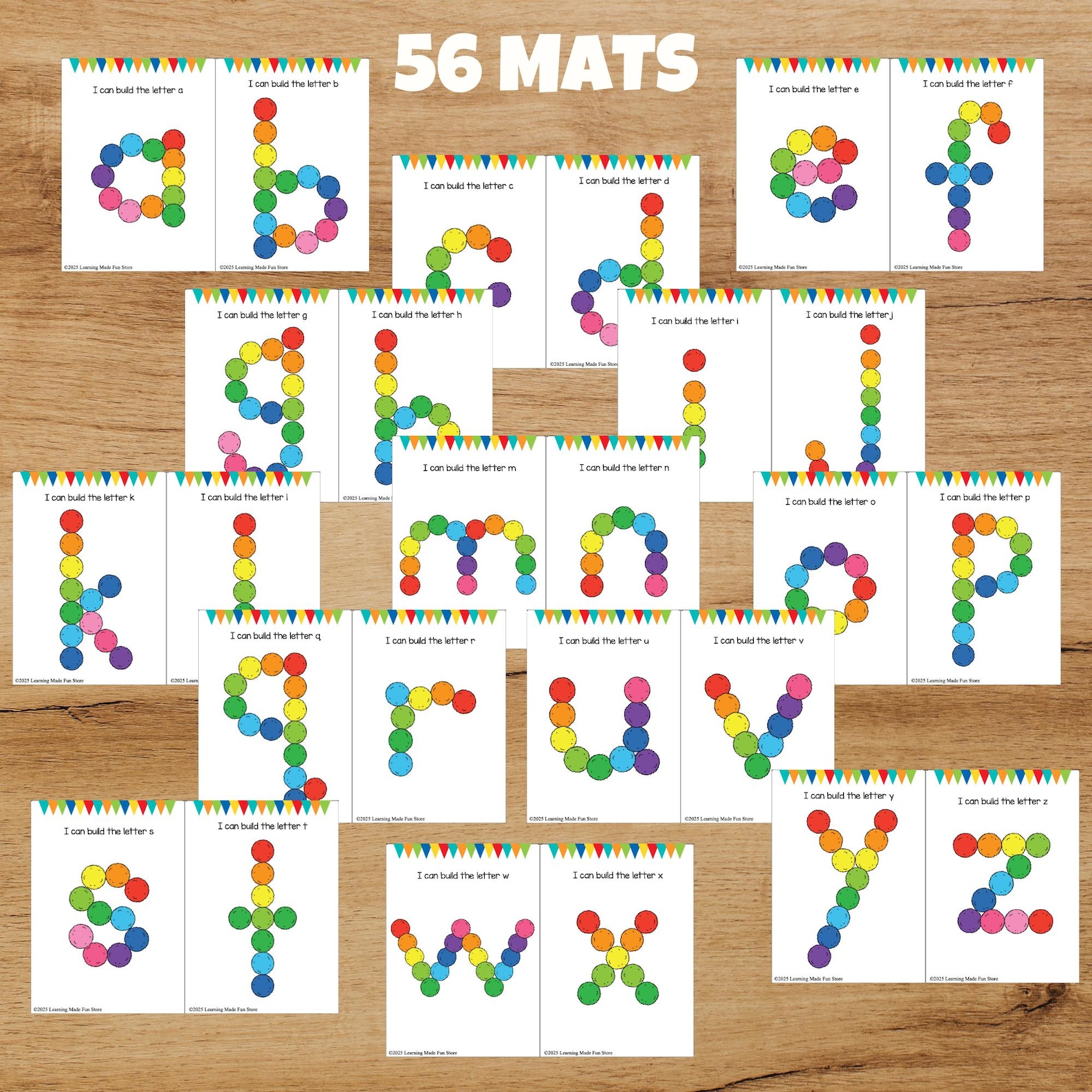 Alphabet Pom Pom Task Cards | Uppercase & Lowercase Letters Fine Motor ...
