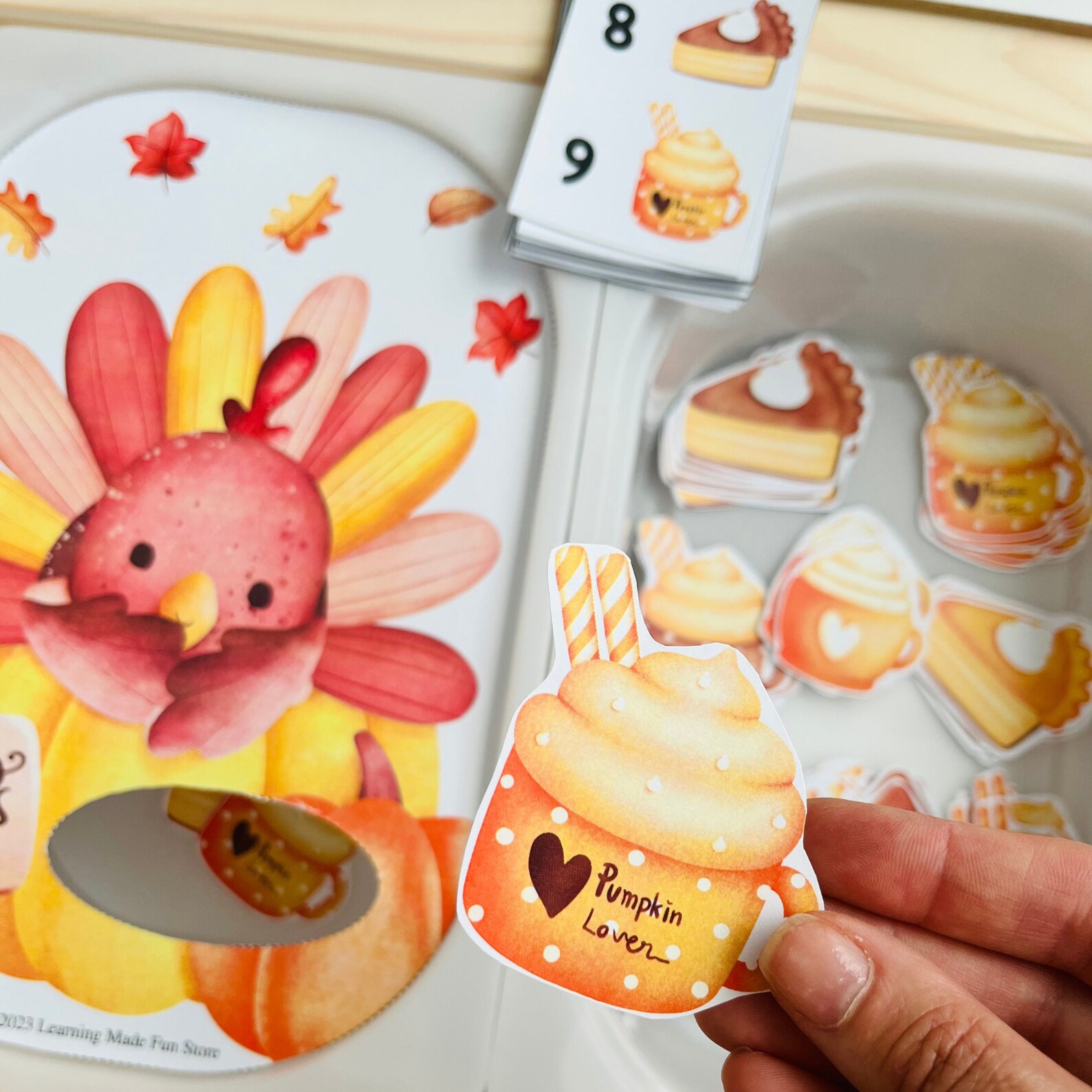 Thanksgiving Counting Printable Flisat Insert, Trofast Insert ...