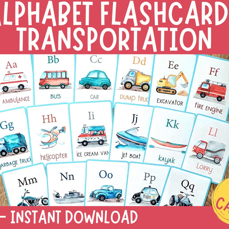Transportation Alphabet - Etsy