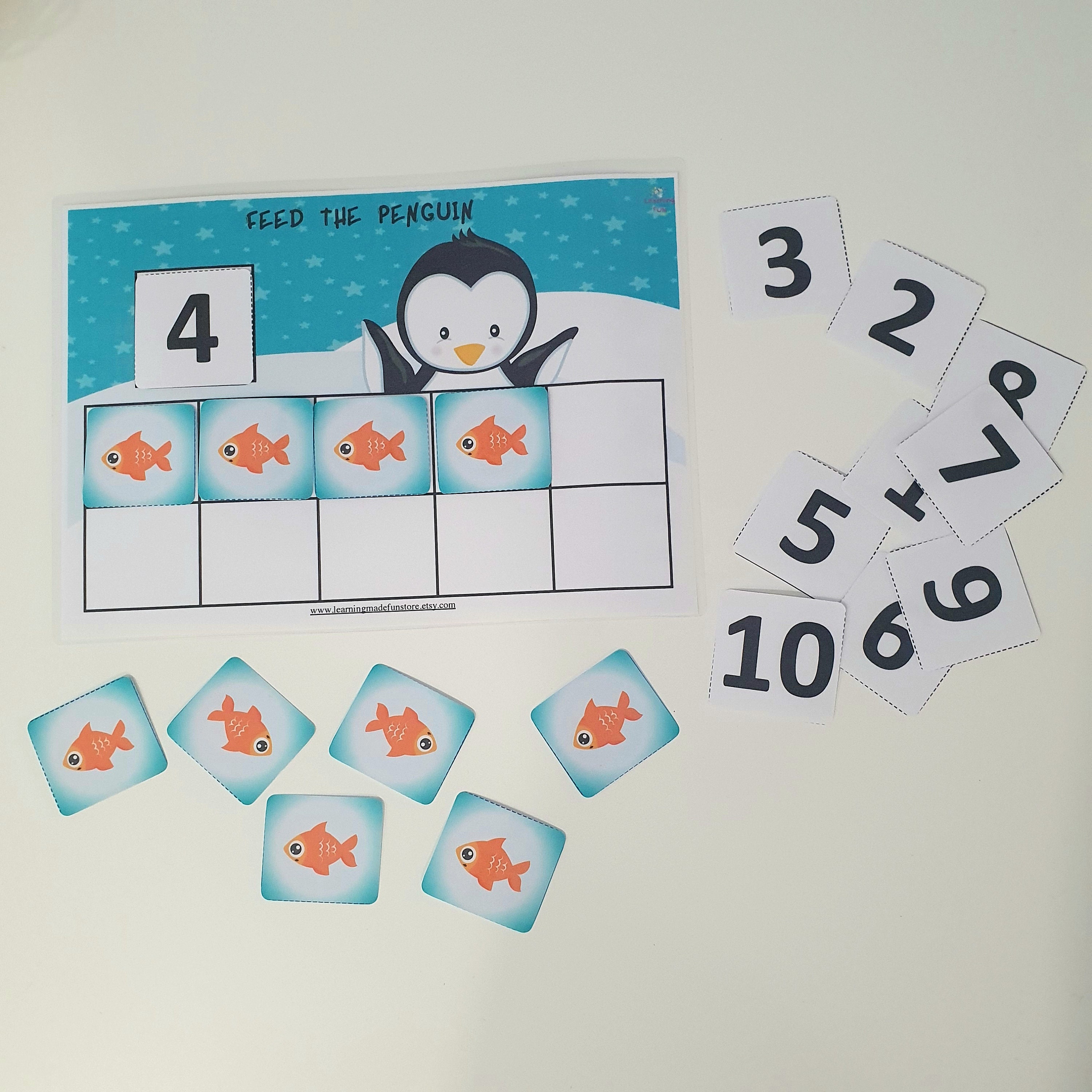 Penguin Counting Activity Numbers 1-10 Count Count - Etsy UK
