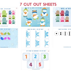 Winter Busy Book Printable, Winter Preschool Binder, Learning Activity ...