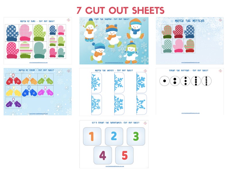 Winter Busy Book Printable Winter Preschool Binder Learning | Etsy