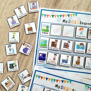 Chore Chart Kids, Daily Routine, Printable Rhythm Chart, Daily ...
