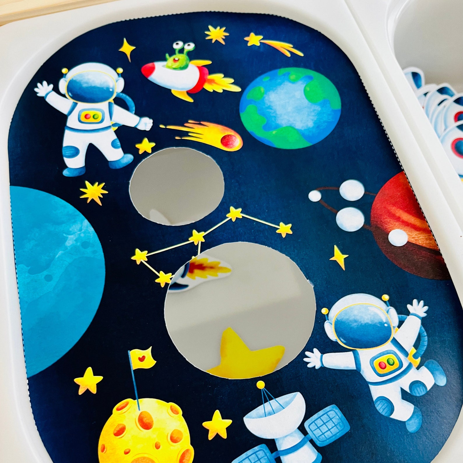 Space Sort by Size, Printable Flisat Insert, Trofast Insert, Preschool ...