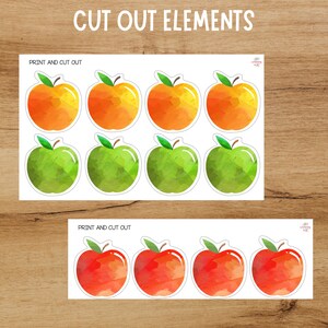 Apples Counting, Printable Flisat Insert, Trofast Insert, Preschool ...