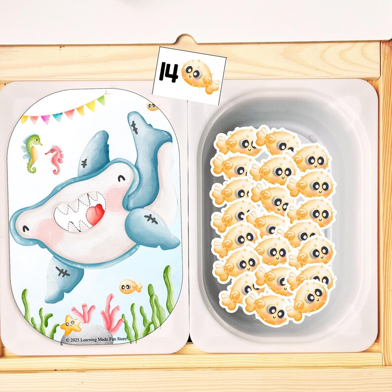 Feed Hammerhead Shark Count 20, Printable Flisat Insert, Trofast Insert ...