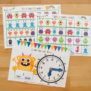 Monsters Toddler Busy Book, Preschool Learning Binder, Learning ...