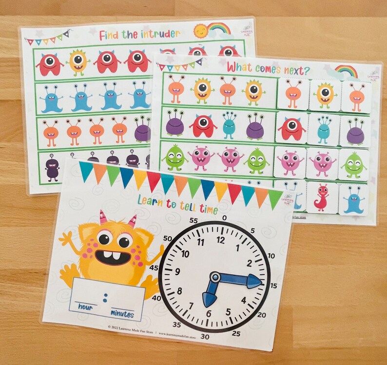 Monsters Toddler Busy Book Preschool Learning Binder - Etsy