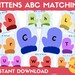 ABC Matching Game, Winter Alphabet, Mittens Matching Activity, Busy ...