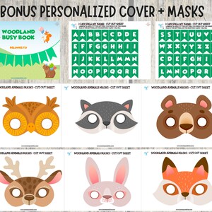 Forest Animals Busy Book, Woodland Learning Binder, Preschool Busy Book ...