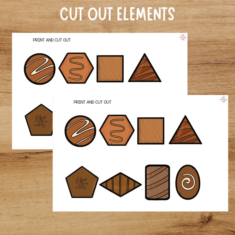 Valentine's Day Chocolate Shape Sorting Flisat Insert (digital Download ...