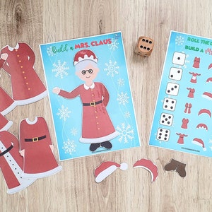 Build a Santa, Christmas Activity Toddler, Busy Book Printable, Winter ...