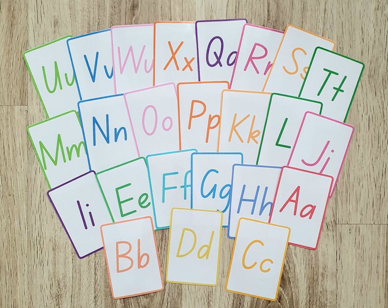 Montessori Flashcards Bundle Alphabet Flash Cards Numbers | Etsy