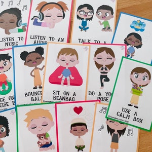 Calm Down Strategies Flashcards, Coping Skills, Techniques, Calm Down ...