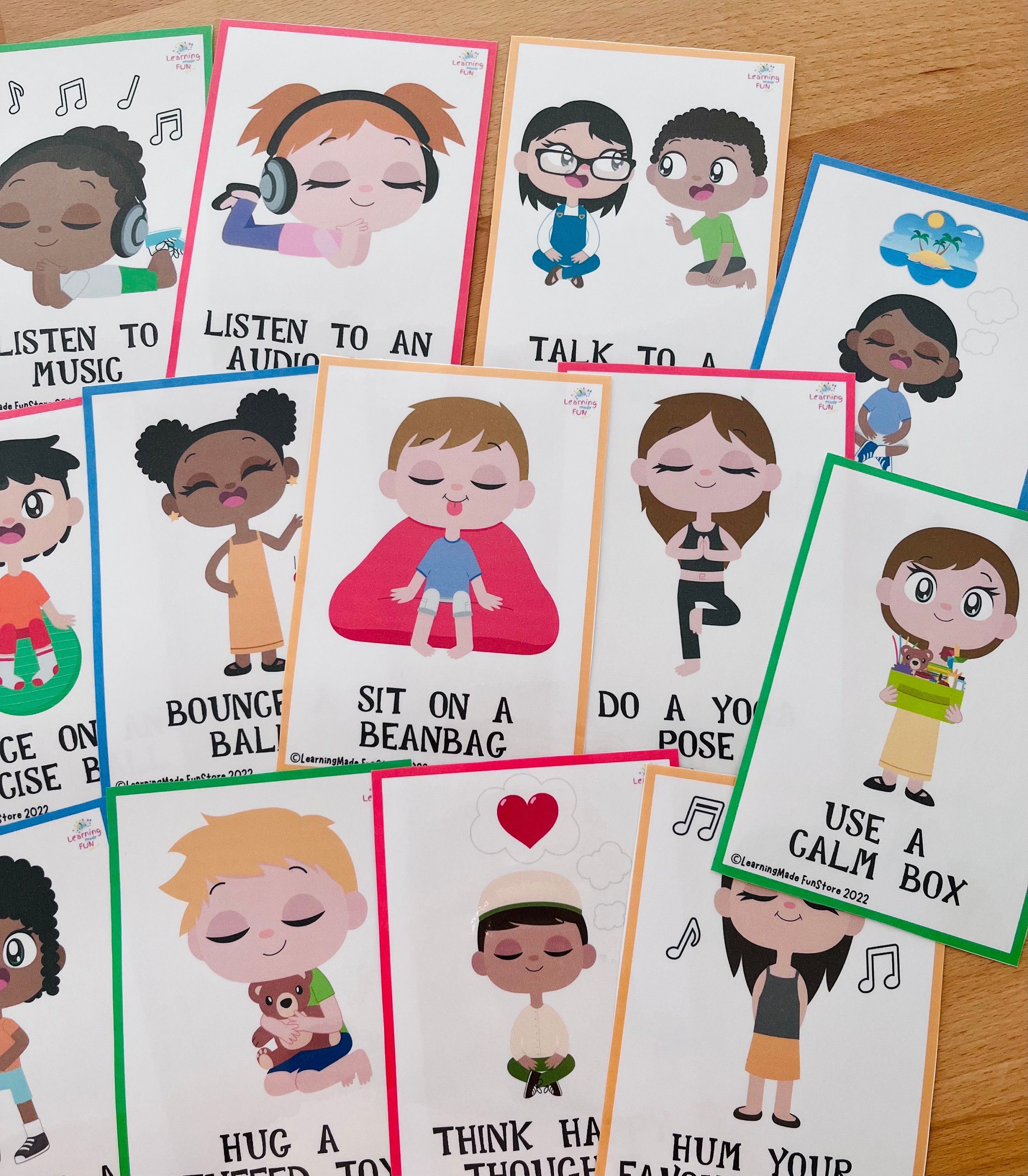 Calm Down Strategies Flashcards: Coping Skills for Kids (digital ...