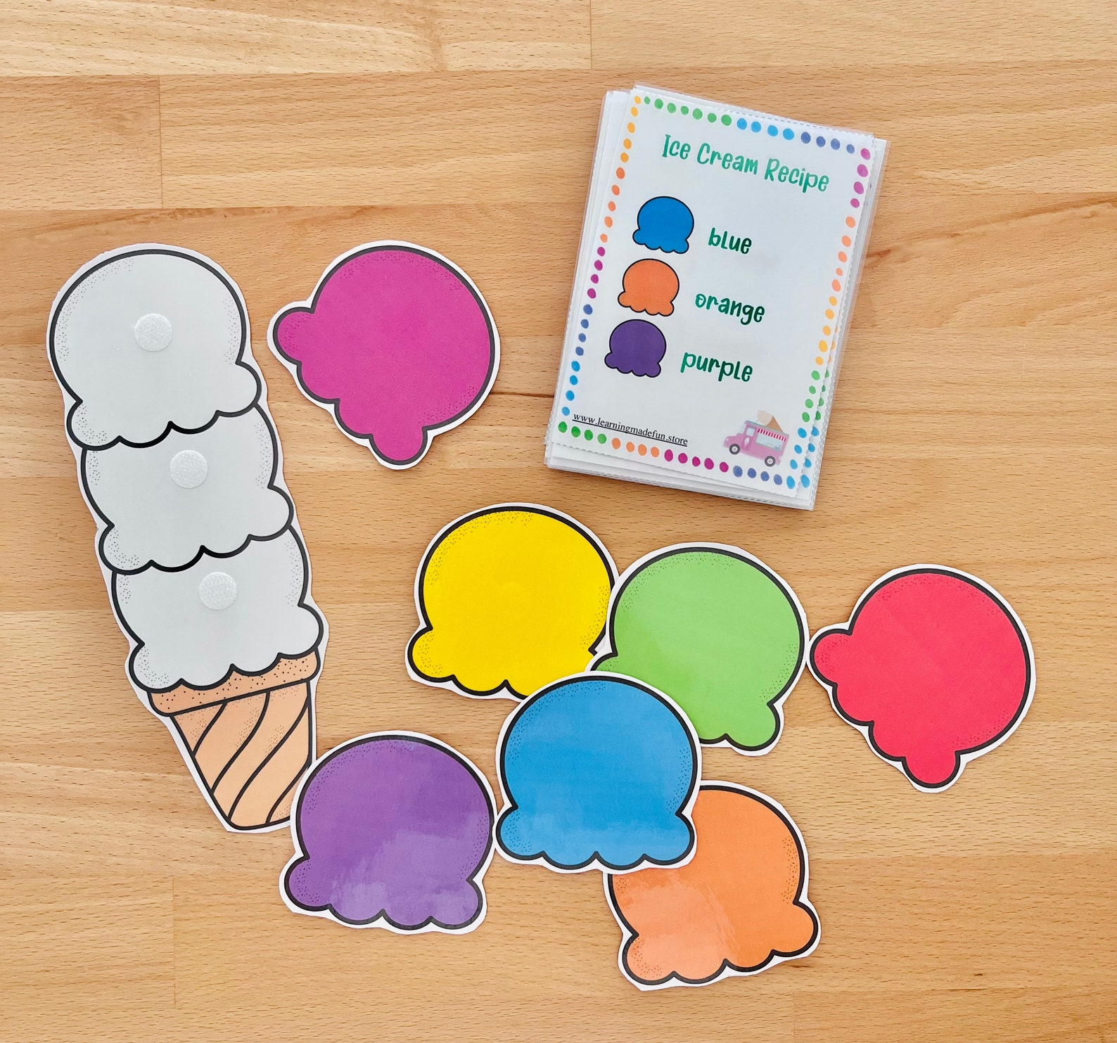Build an Ice Cream Recipe Game Pretend Play Dramatic Play - Etsy