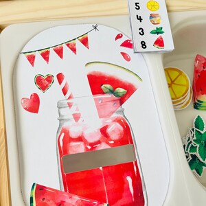 Make a Watermelon Lemonade Flisat Insert, Counting Activity, Printable ...