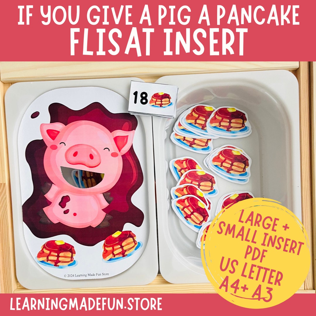 If You Give a Pig a Pancake Counting, Printable Flisat Insert, Trofast ...